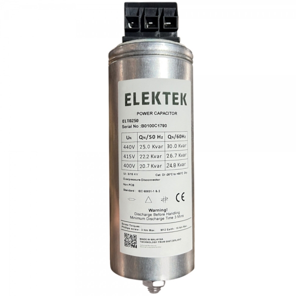 Tụ Bù Khô Elektek 3P 50Kvar 440VAC - ELT0500
